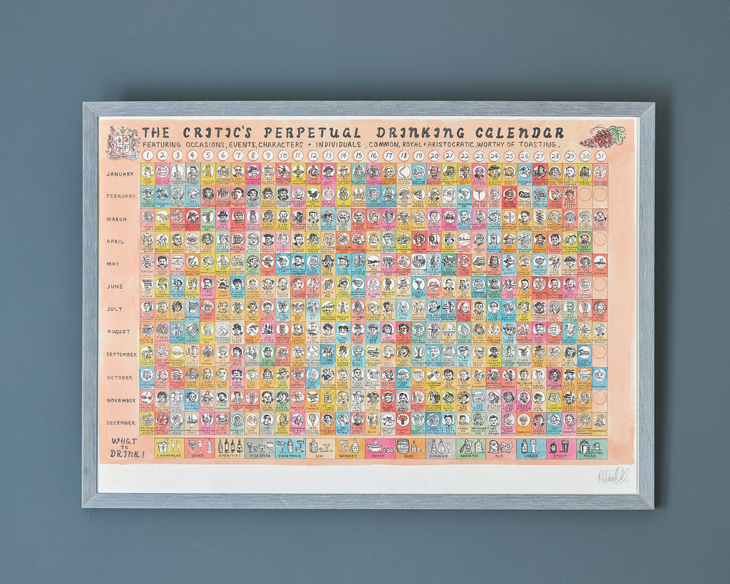 "Perpetual Drinking Calendar" Unframed Print – Augustus Brandt